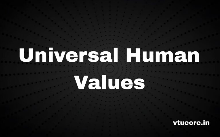 vtucore » Universal human values course BUHK408