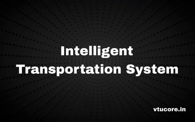 vtucore » Intelligent Transportation Systems BCV714A